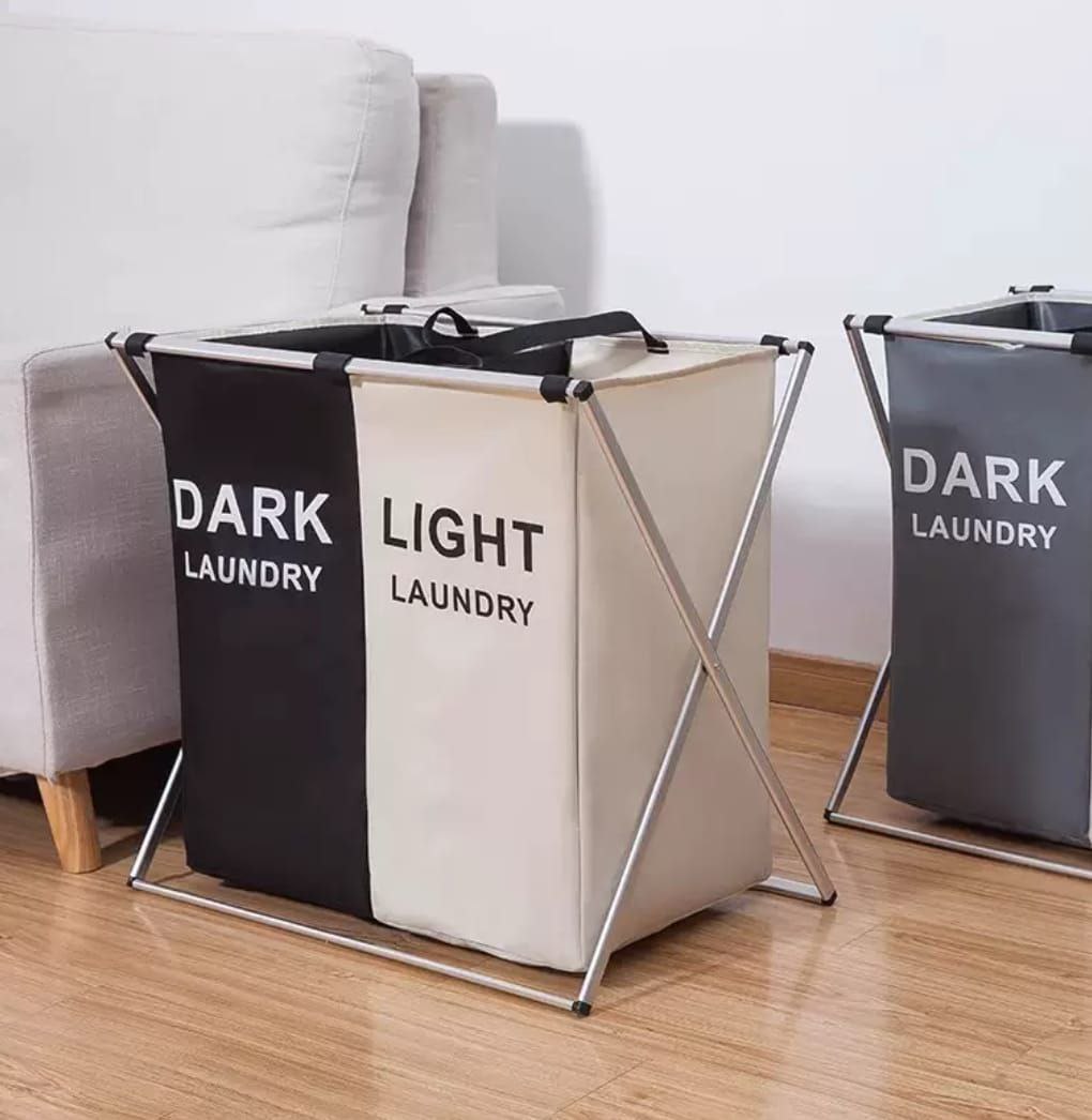 Three-compartment laundry basket – Palestine -Global Market